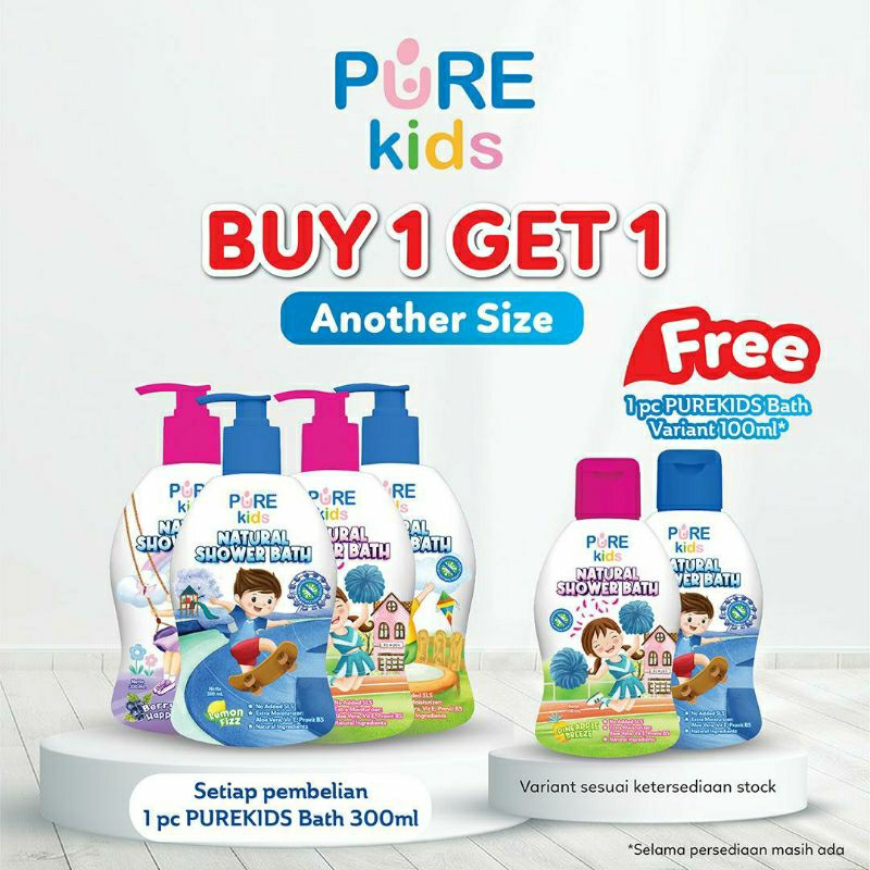 Jual Pure Kids Natural Shower Bath Sabun Cair Anak 100ml/300ml | Shopee ...