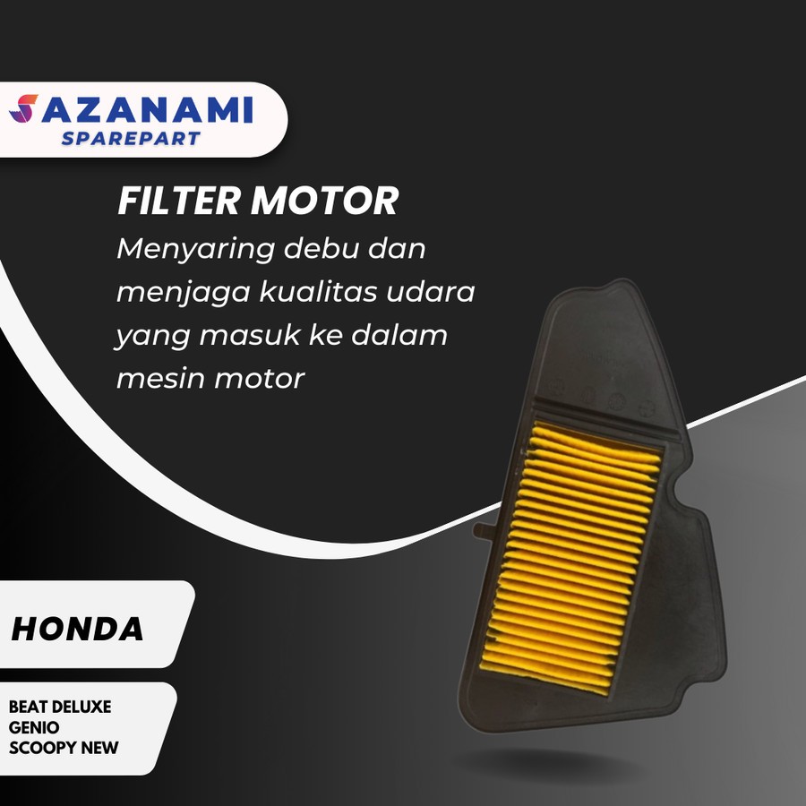 Jual FILTER UDARA MOTOR HONDA BEAT DELUXE HONDA GENIO HONDA SCOOPY NEW ...