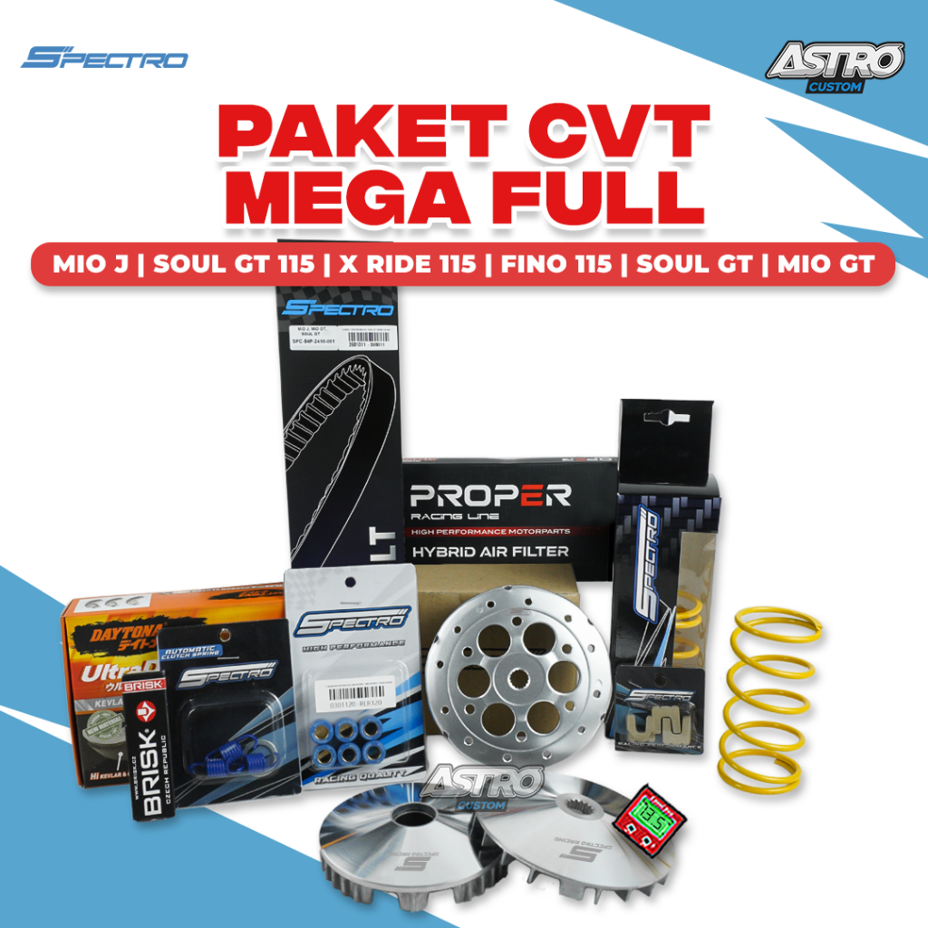 Jual Mega Super Full Upgrade CVT Mio J Mio GT Soul GT Fino Xride 115 ...