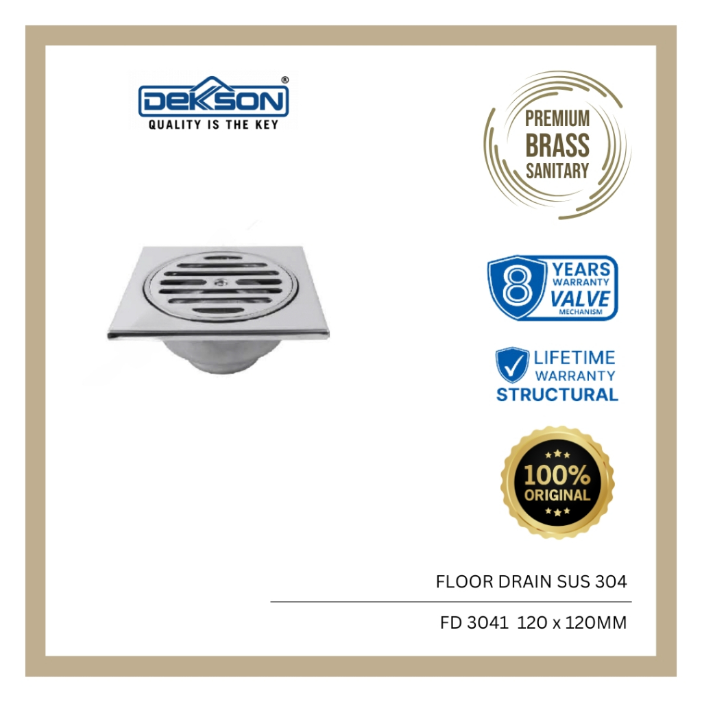 Jual FLOOR DRAIN SUS 304 DEKKSON FD 3041 | Saringan Got Premium Kamar Mandi Stainless Steel SUS ...