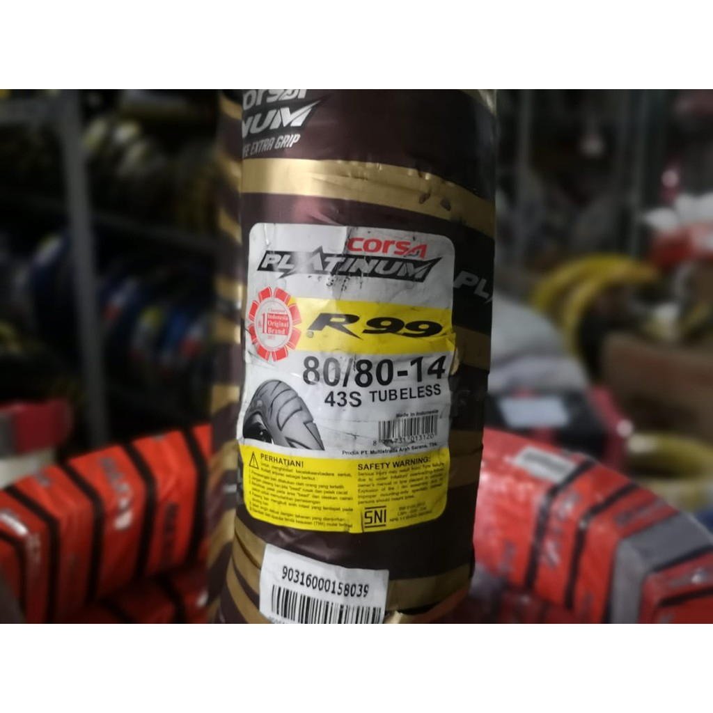 Jual ( SPECIAL PROMO ) Corsa Platinum 80 / 80 - 14 R99 Ban luar motor ...
