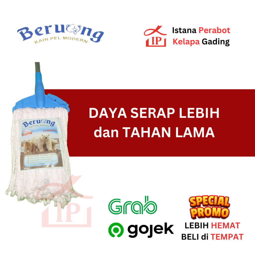Jual Pel Lantai Beruang Jepit Microfiber Bahan Kain Handuk Gagang ...