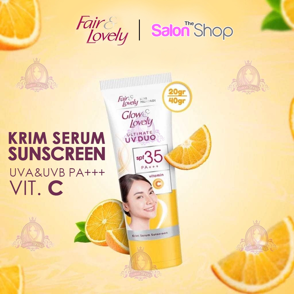Jual Glow & Lovely Ultimate UV Duo Krim Vitamin C SPF 35 PA+++ 20g | 40g | UNILEVER | Shopee ...