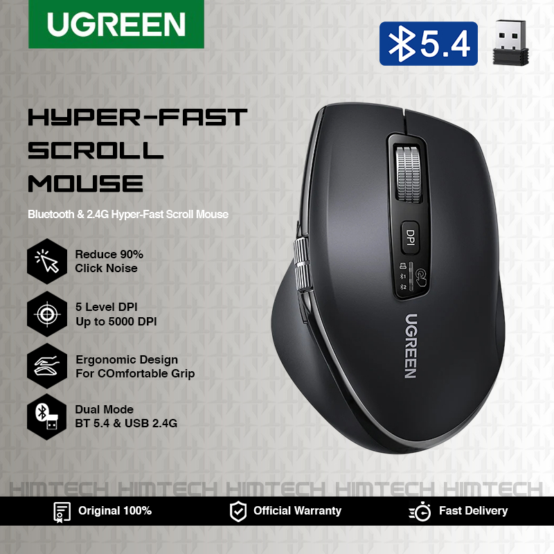 Jual HIMTECH - UGREEN 45792 Ergonomic Hyper-Fast Speed Scroll High ...