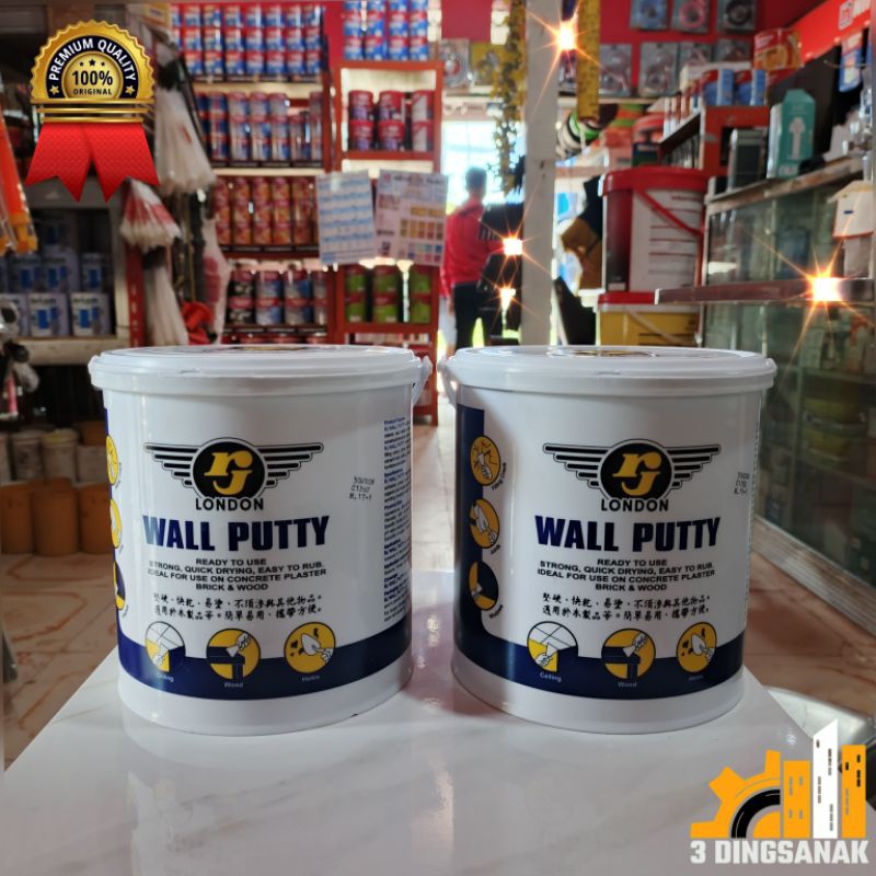 Jual PLAMIR RJ LONDON WALL PUTTY/DEMPUL TEMBOK/DEMPUL DINDING/PLAMIR ...