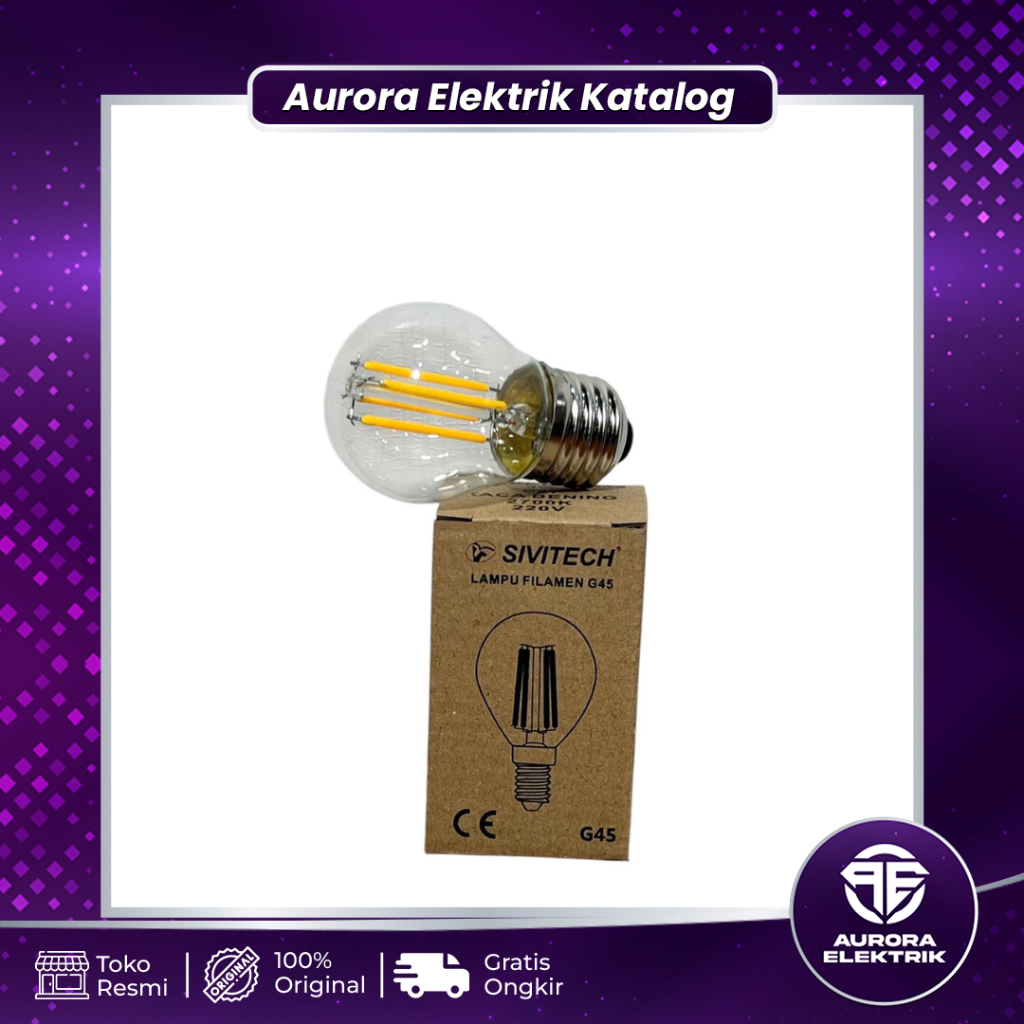 Jual Lampu Filament SIVITECH Cahaya Kuning | Shopee Indonesia