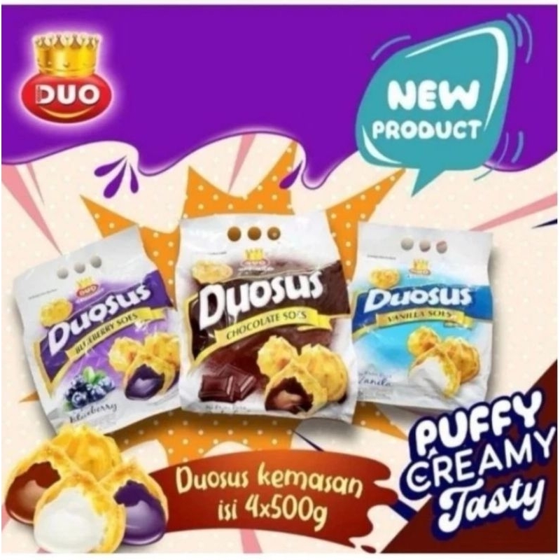 Jual duosus biskuit coklat soes coklat kemasan pouch 500gr | Shopee ...