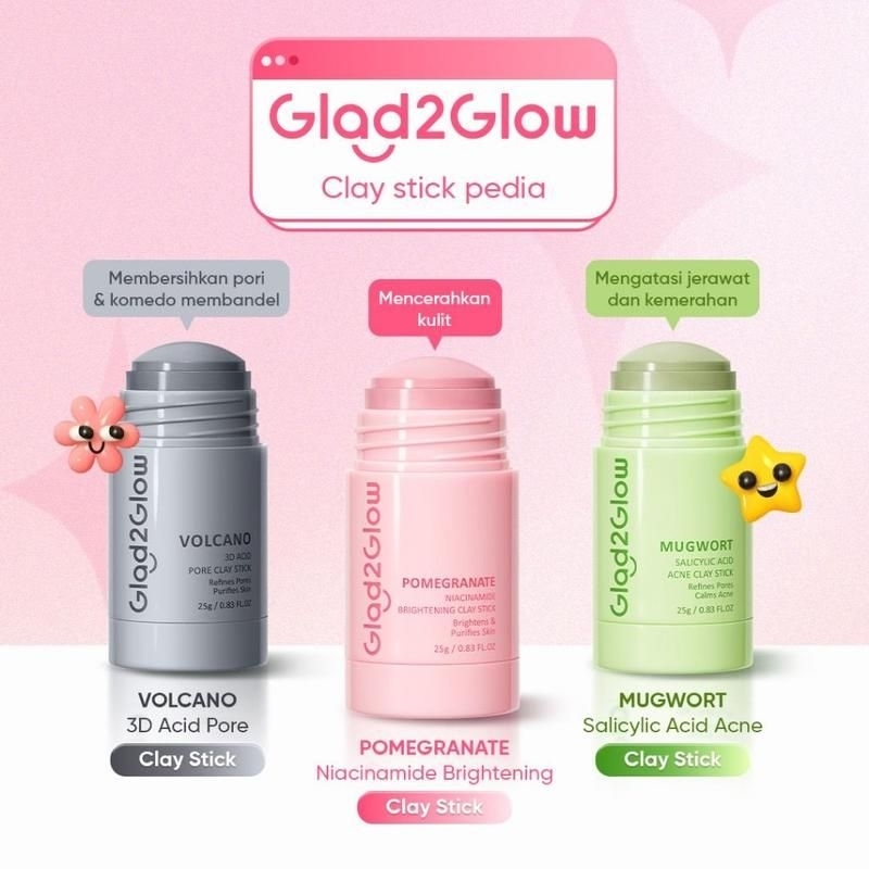 Jual Glad2Glow G2G Clay Mask Stick Masker Stick | Masker Stik G2G | Shopee Indonesia
