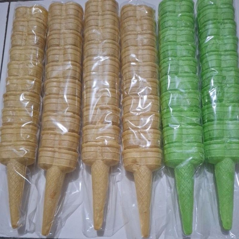 Jual (10 PCS) CONE /CONTONG ES KRIM MODEL TWIN | Shopee Indonesia