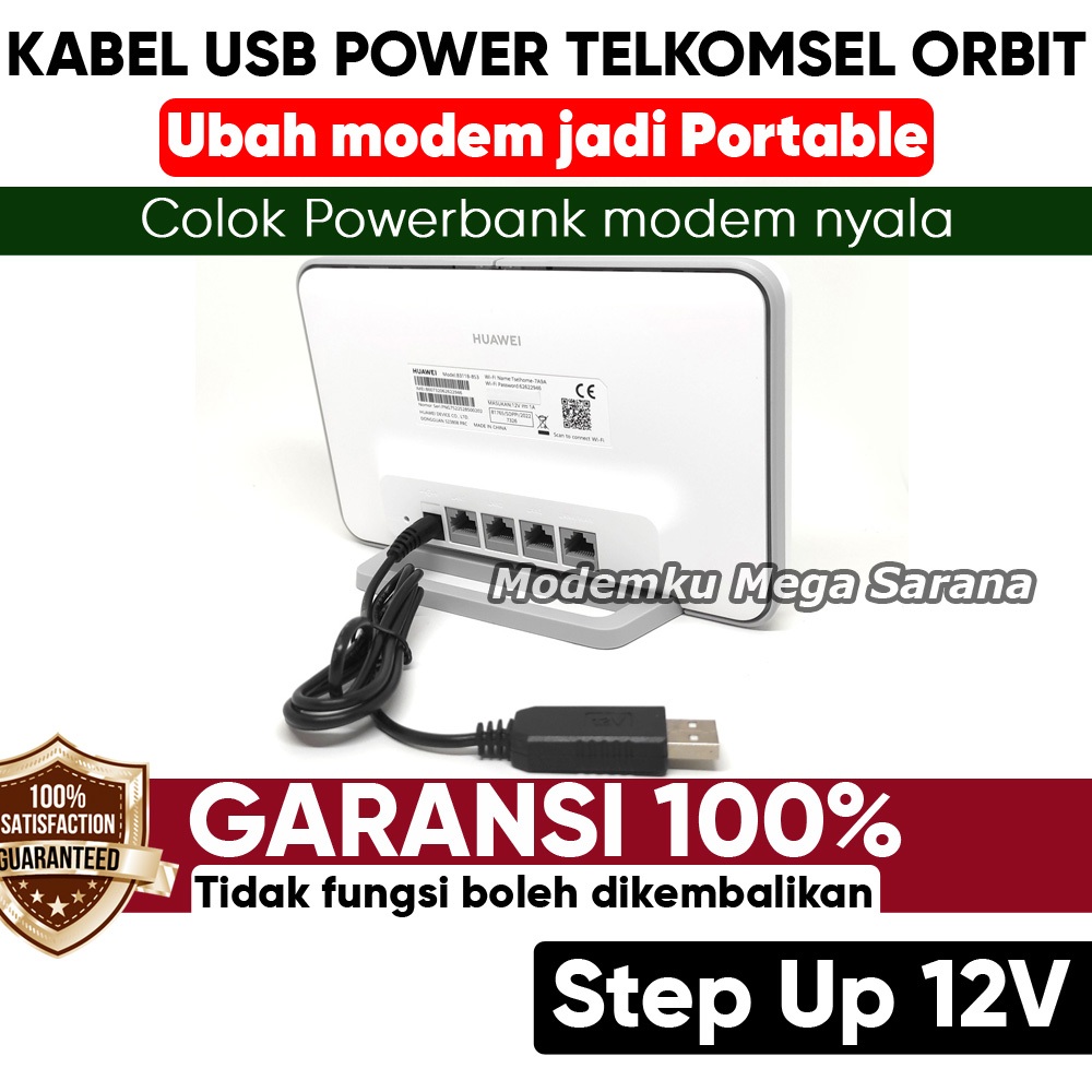 Jual Kabel USB Powerbank Ke 12v Modem Telkomsel Orbit A1 Star 2 3 Lite ...