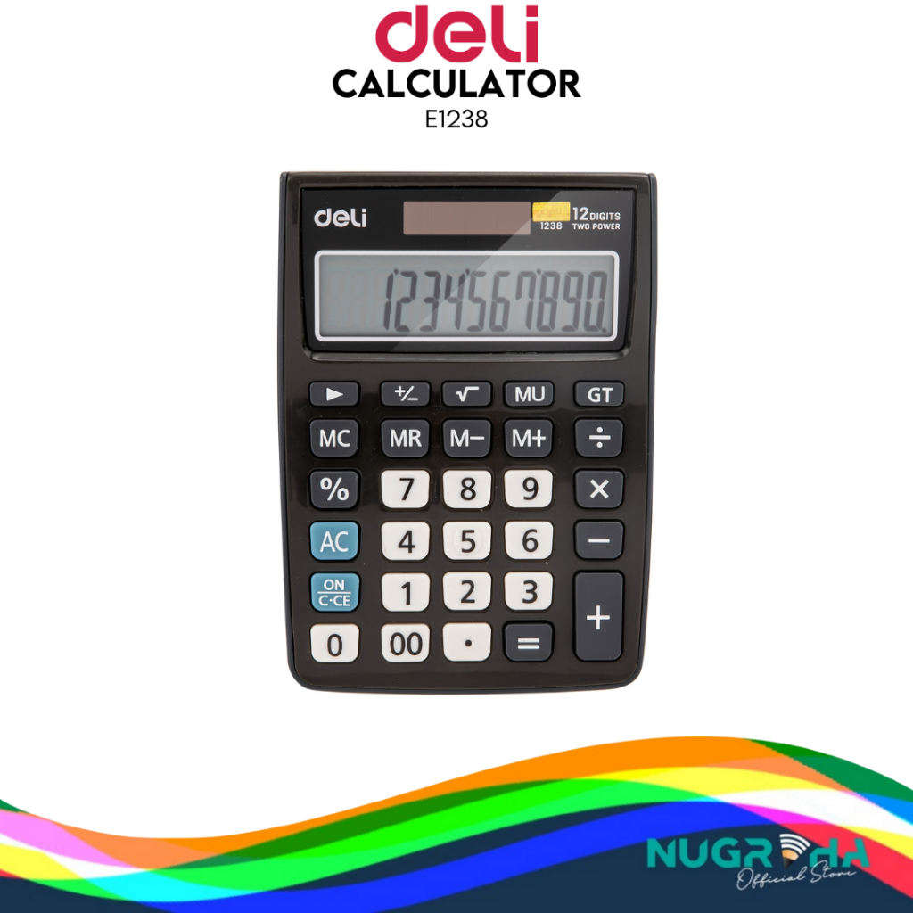 Jual Deli Kalkulator 12 Digit Tampilan layar LCD lebar bekualitas ...