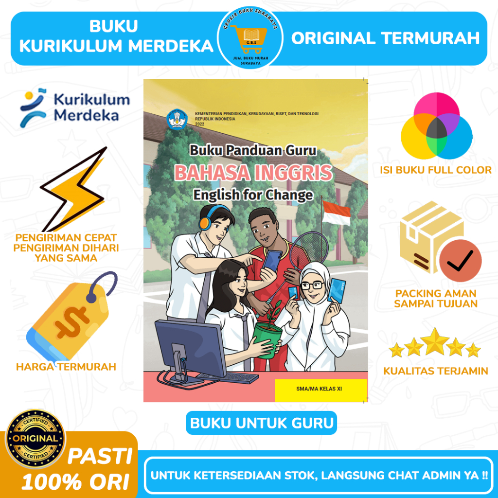 Jual Buku Panduan Guru Bahasa Inggris Kelas 11 SMA - Buku Paket Kumer - Kurikulum Merdeka ...