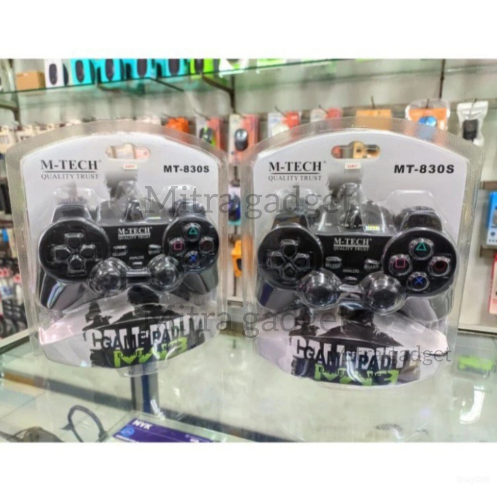Jual Gamepad USB Single Getar Black MTECH - Stik PS Joystick Game ...