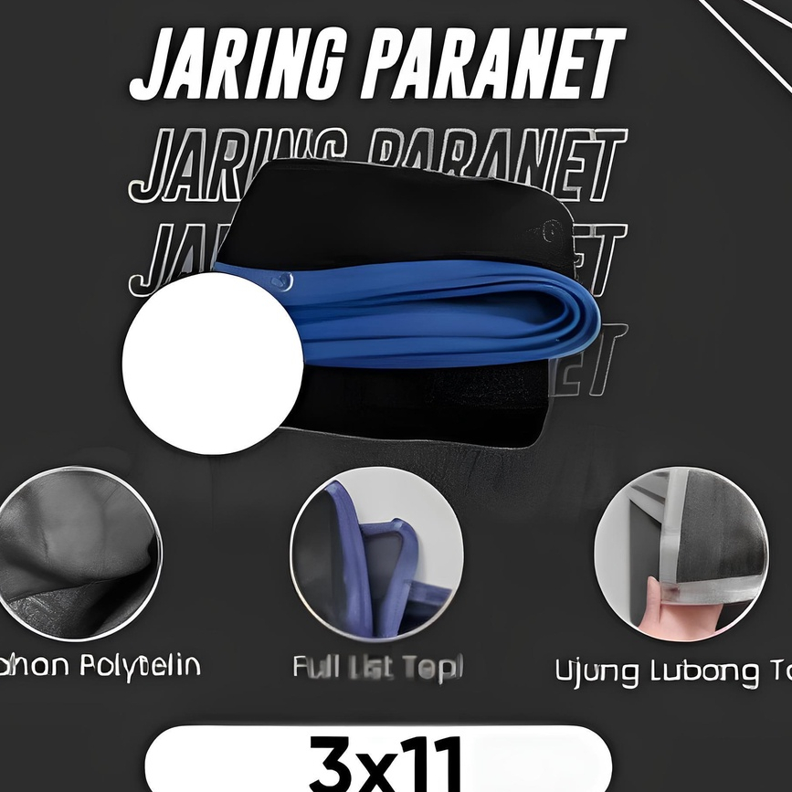 Jual Paranet jaring list terpal peredam sinar matahari ukuran 3x11METER ...