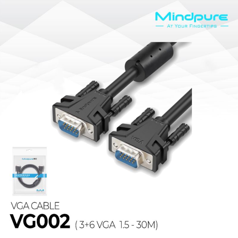 Jual MINDPURE KABEL VGA VG002 5M (KABEL VGA 3+6) HIGH QUALITY | Shopee Indonesia