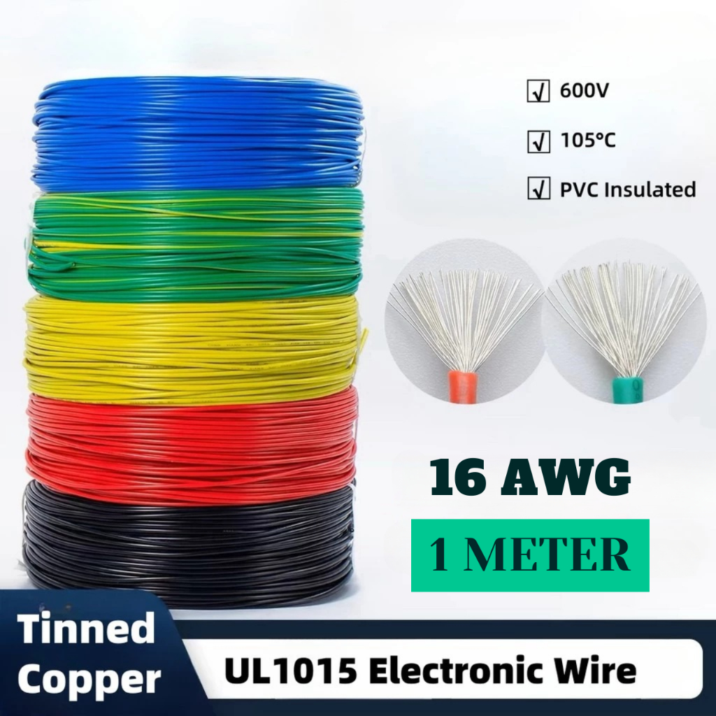 Jual Kabel Listrik 16 AWG UL1015 Per 1 Meter / Isolasi PVC Tembaga Berlapis Timah 600V Solusi ...