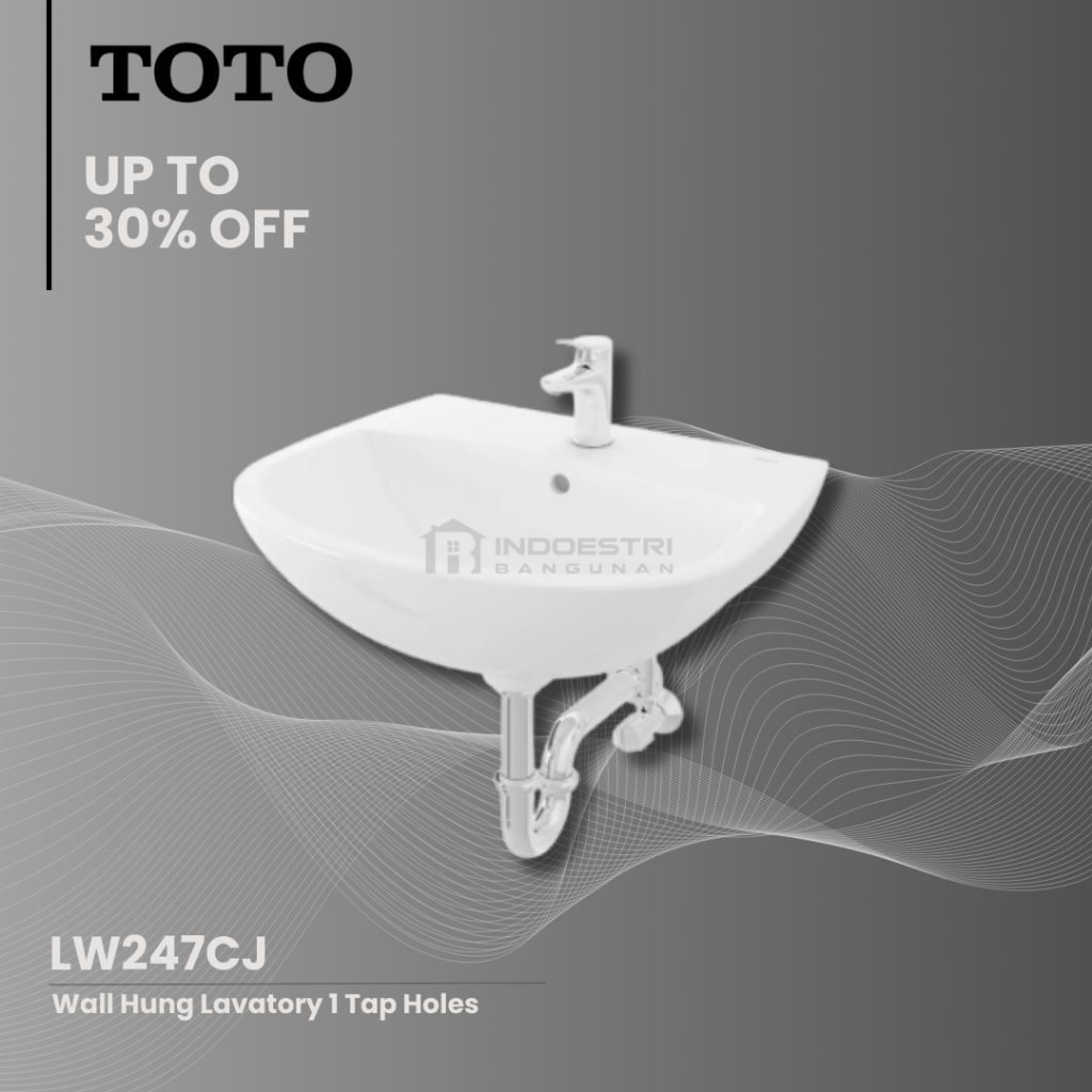 Jual Wastafel Wall Hung TOTO LW247CJ / Wastafel Gantung TOTO (Body Only ...