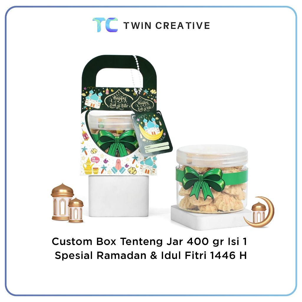 Jual Custom Packaging Box Toples Kue Kardus Hampers Lebaran Kotak Kue ...