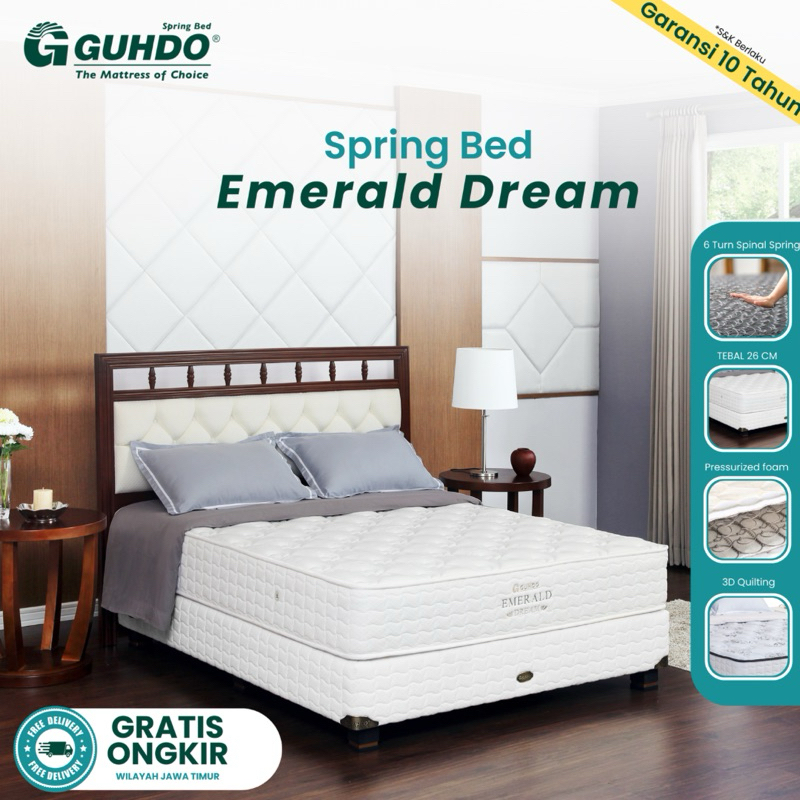 Jual GUHDO Kasur Emerald Dream Spring Bed tebal 26 cm (HANYA KASUR) | Shopee Indonesia