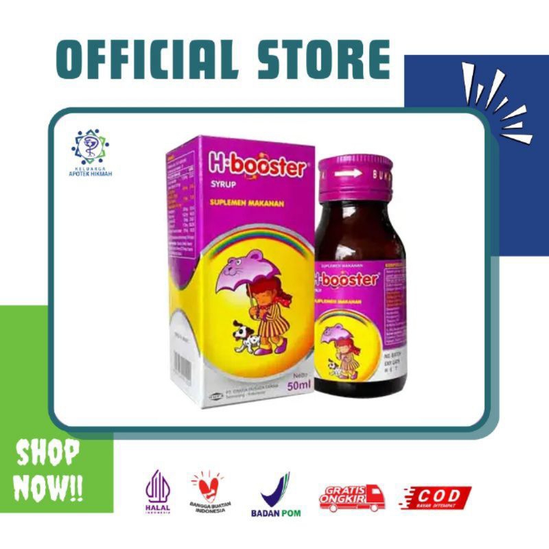 Jual H-booster syrup kids suplemen multivitamin anak | Shopee Indonesia