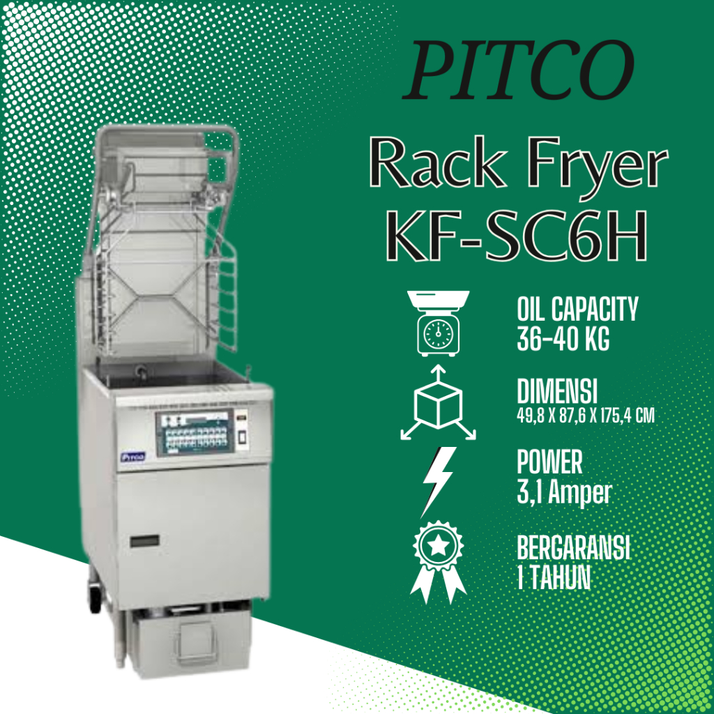 Jual Pitco open gas fryer with filtration | Shopee Indonesia