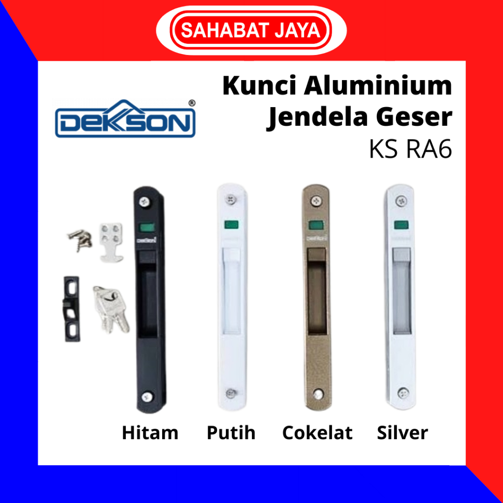 Jual DEKSON Kunci Sliding KS RA6 Dekkson Handle Pintu Geser Tanam ...
