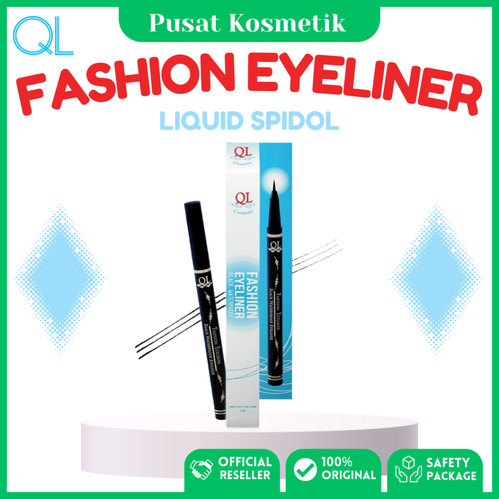 Jual QL Cosmetic Fashion Eyeliner | Celak Mata Hitam Pekat Tahan Air ...