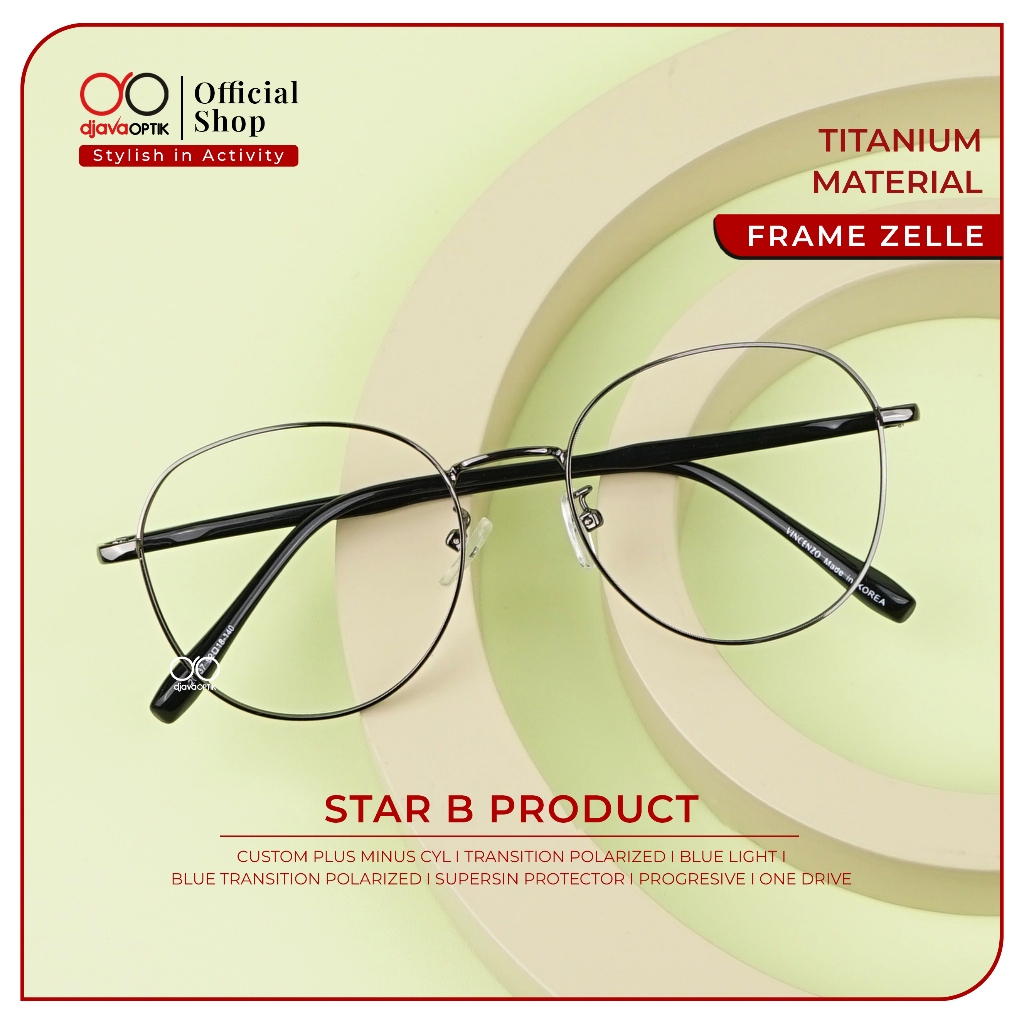Jual DJAVA OPTIK - Frame Zelle - Kacamata Korea Star B Supersin Bluelight Transition Protector ...