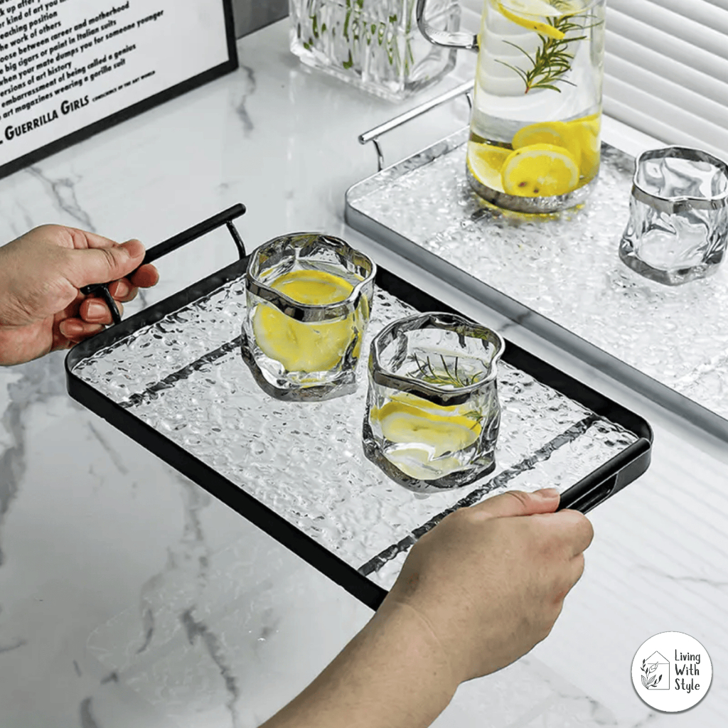 Jual Living With Style - Tova Ripple Aesthetic Tray / Nampan Modern ...