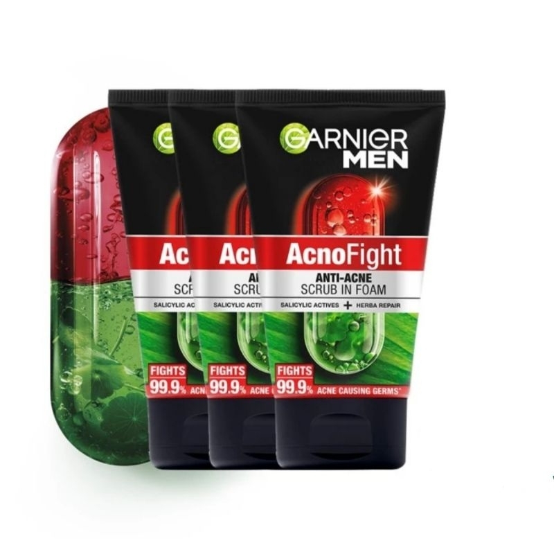 Jual Garnier Men Acno Fight 100 ml x 3 pics | Shopee Indonesia