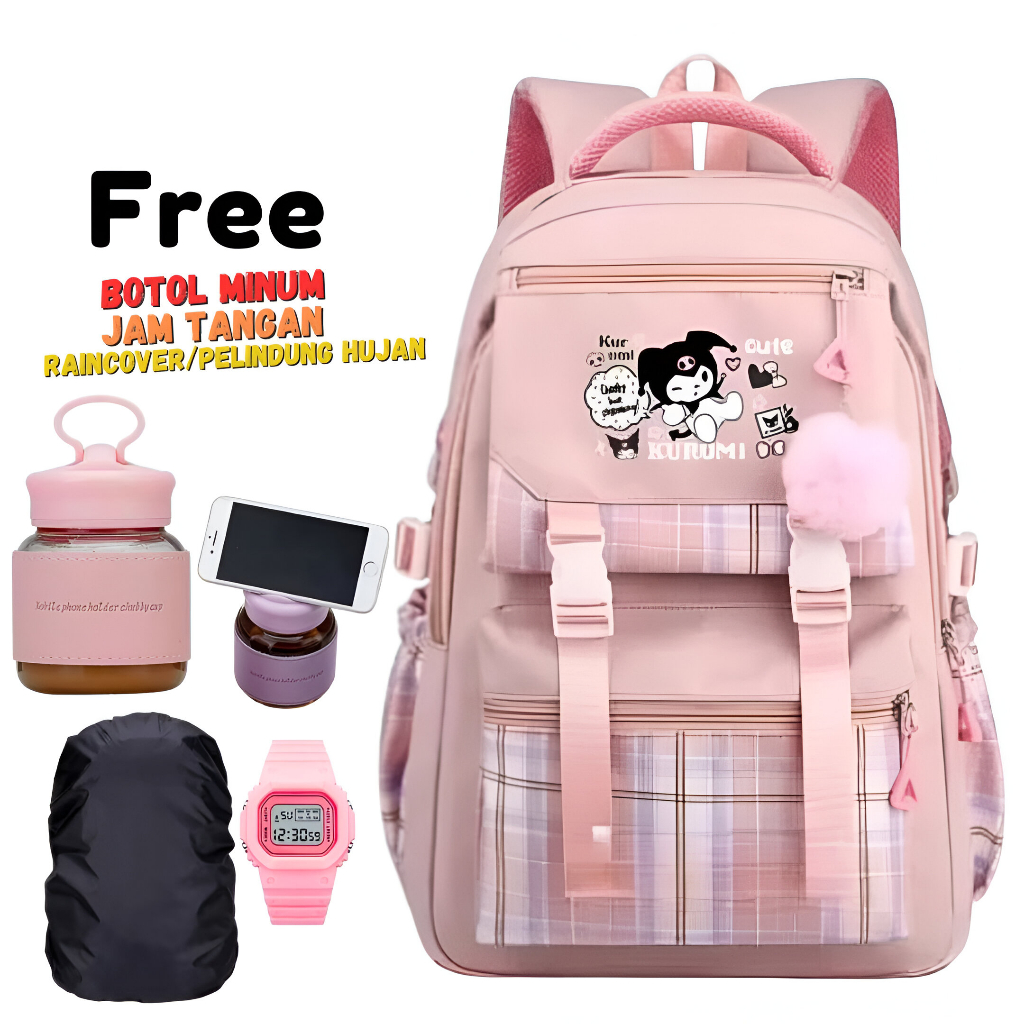 Jual TAS RANSEL ANAK SEKOLAH KARAKTER KUROMI SD SMP SMA MURAH BANYAK BONUS | Shopee Indonesia