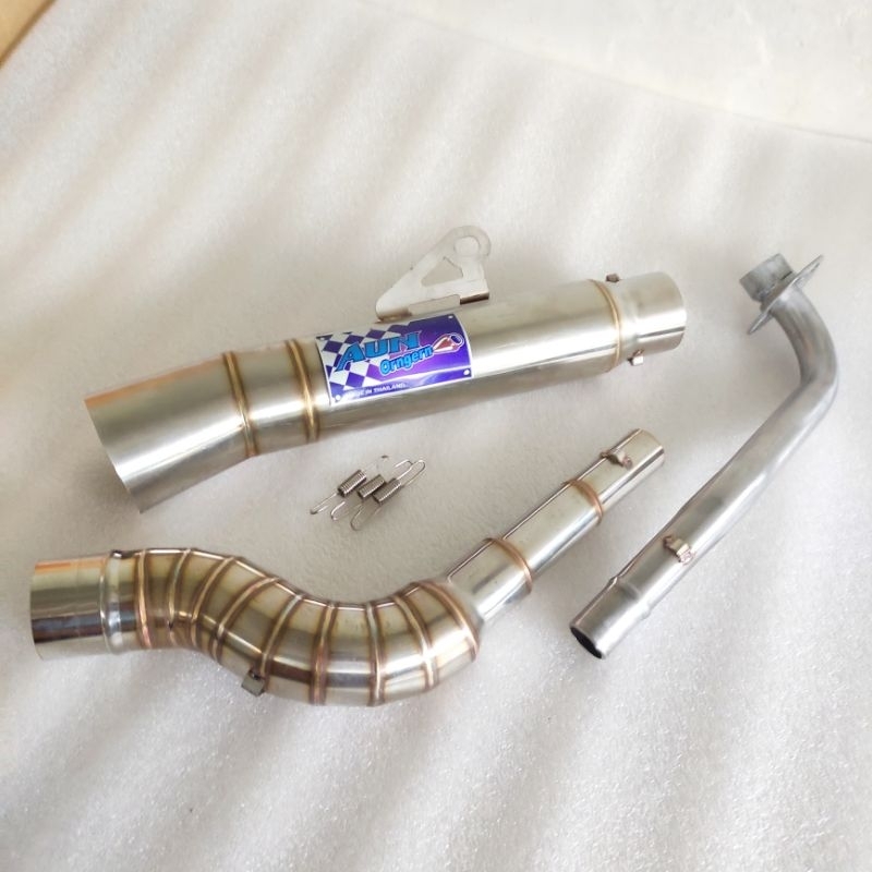 Jual Aun pipe Super open canister 51mm tube type 1set for xrm 110 125 ...