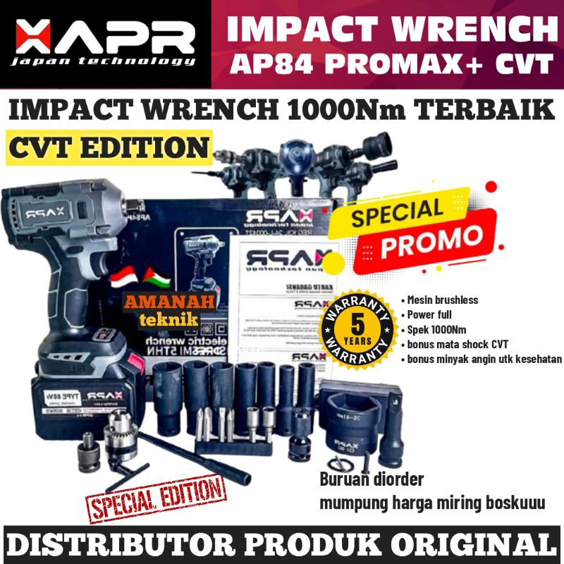 Jual APR AP84Promax+ cvt 1000Nm Impact wrench cordless APR terbaik ...