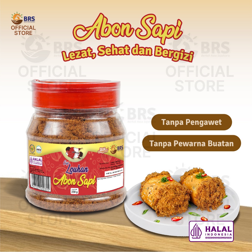 Jual Abon Sapi Cap Louhan Kemasan Toples isi 250g | Shopee Indonesia