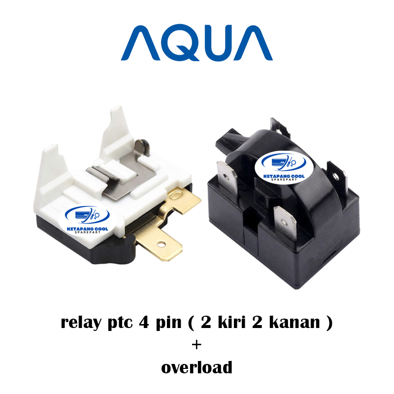 Jual Relay 4 pin + Ptc Overload Kulkas AQua 1 pintu / 2 pintu | Shopee ...