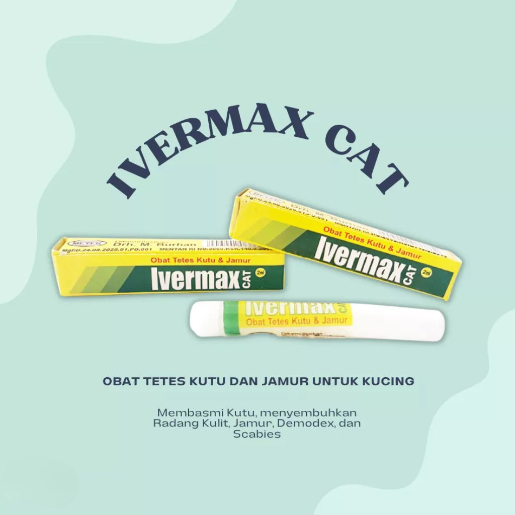 Jual Ivermax Cat - Obat Tetes Kutu, Radang Kulit, Jamur, Scabies ...