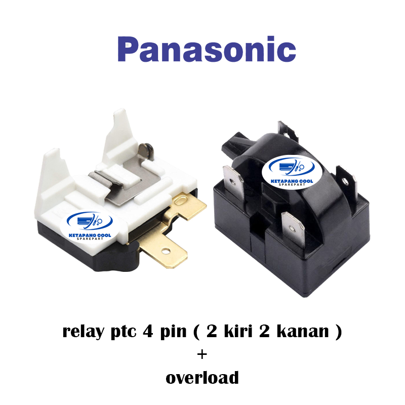 Jual Relay 4 pin + PTC OVERLOAD KULKAS PANASONIC 1/2 PINTU | Shopee ...