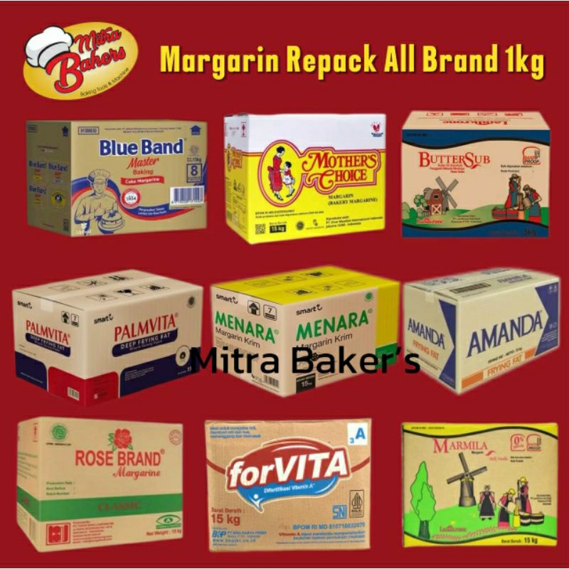 Jual MARGARINE REPACK ALL VARIAN BRAND 1 KG(MENARA KUNING,MENARA PUTIH ...