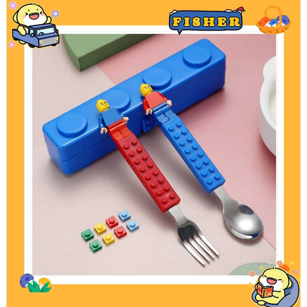 Jual [FISHER] Set sendok garpu stainless SUS 304 dengan model brick ...