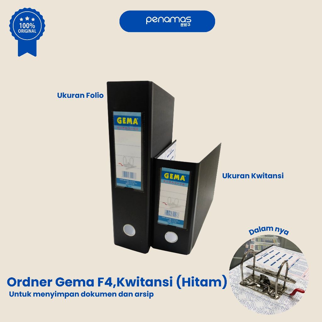 Jual ORDNER GEMA F4 / FOLIO / KWITANSI / PCS | Shopee Indonesia