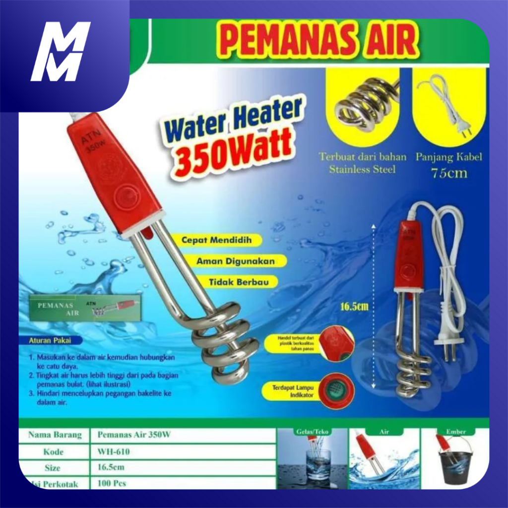 Jual Water Heater | Pemanas Air Listrik Spiral 350W | Shopee Indonesia