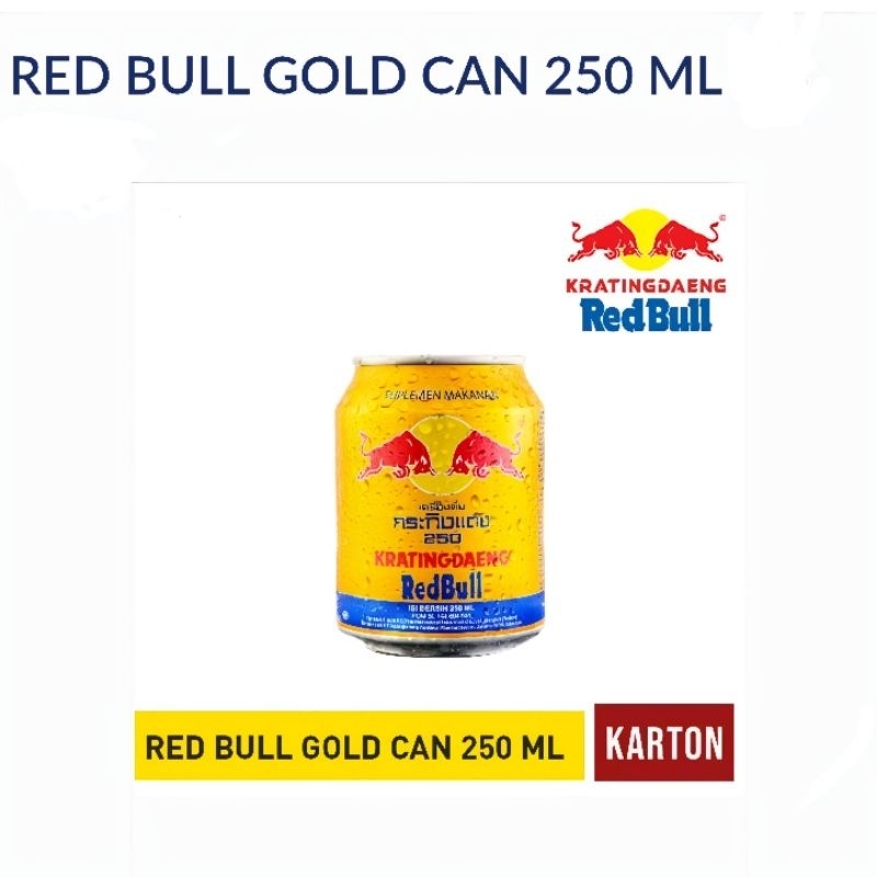 Jual RED BULL GOLD CAN 250 ML | Shopee Indonesia