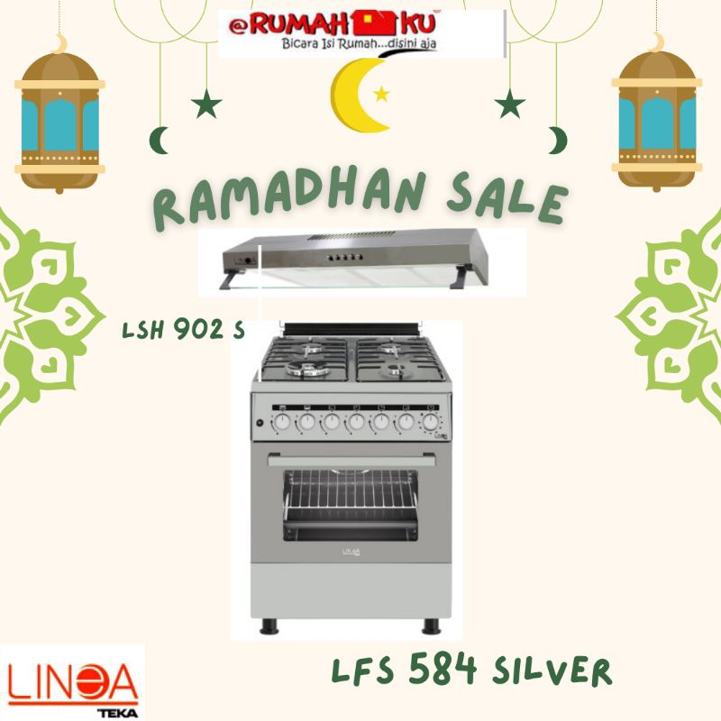 Jual Paket bundling kompor free -standing Linea by Teka LFS 584 S dan ...