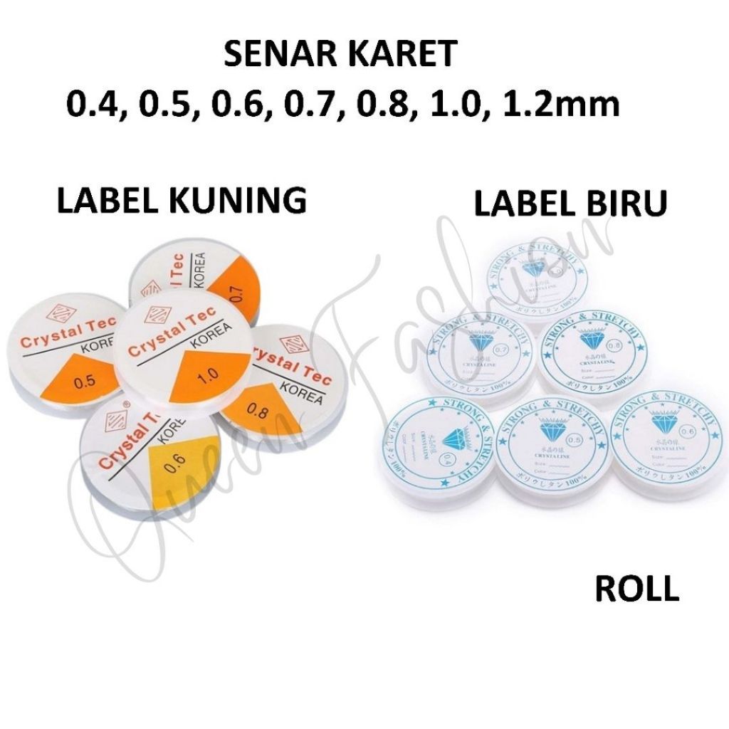 Jual Benang Senar Karet/Harga/Roll Uk 0.4-1.2 | Shopee Indonesia