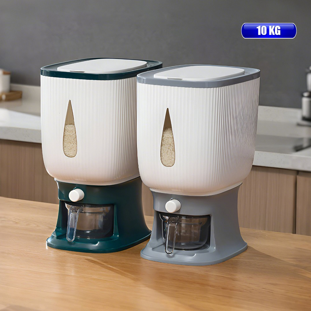 Jual Dispenser Beras 10 KG Rice Dispenser Tempat Wadah Penyimpanan ...