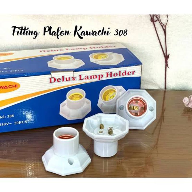 Jual KAWACHI FITTING LAMPU E27 PLAFON FITTING DUDUK FITTING TEMPEL TIPE ...