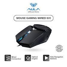 Jual AULA S31 Gaming Mouse Pro LED Wired Gaming Mouse with Breathing Backlight Effect | HighEnd ...