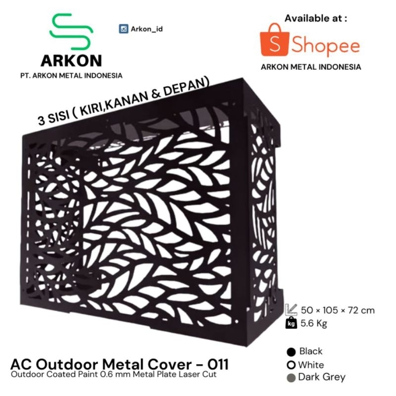 Jual Arkon AC Outdoor Metal Cover / Penutup Outdoor AC Estetik - 011 ...