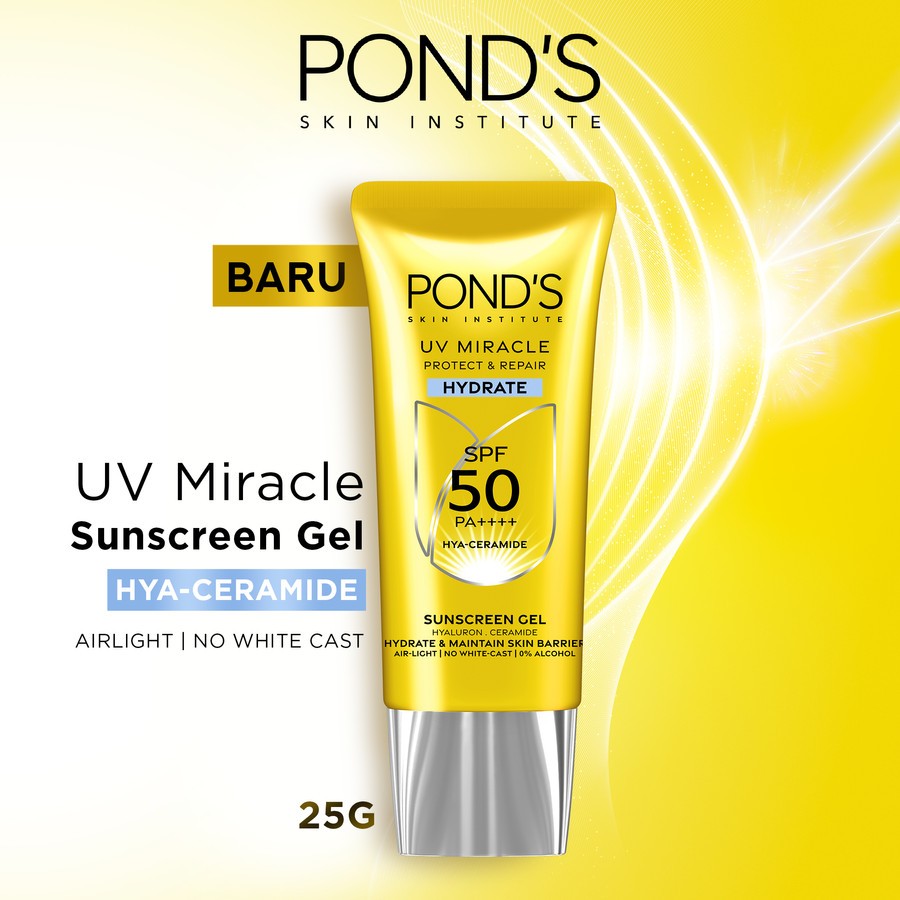 Jual Ponds UV Miracle Sunscreen Gel Hydrate SPF 50 PA++++ 25 gr ...