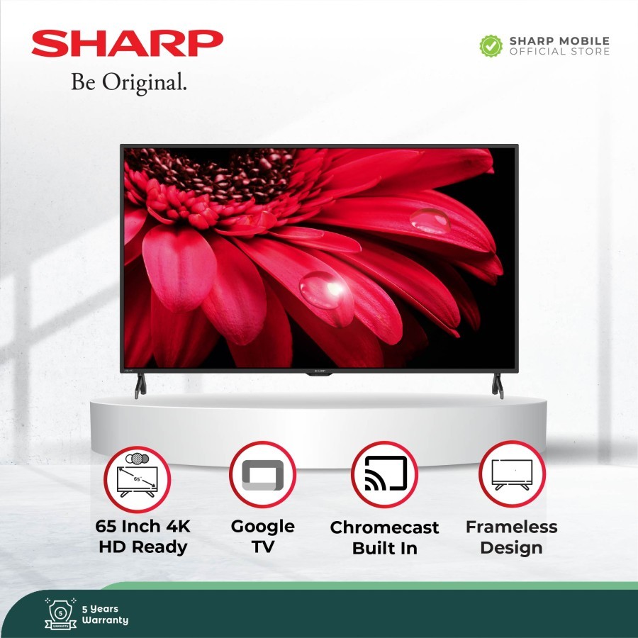 Jual SHARP 4T-C65FL1X 65 Inch 4K+ Frameless Google TV | Shopee Indonesia